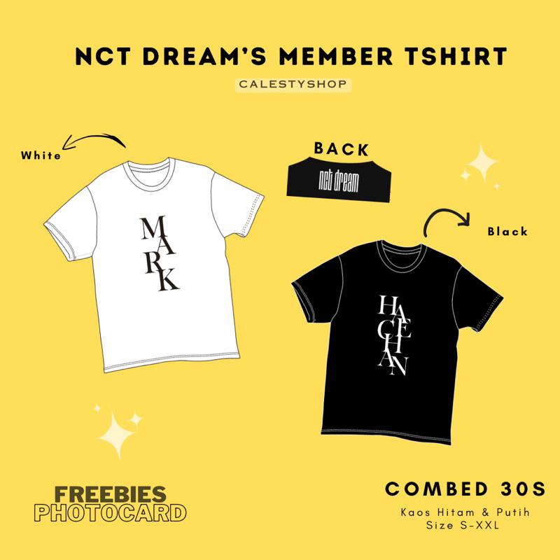 Jual KAOS NAMA MEMBER NCT DREAM BAJU TSHIRT TEE NCTZEN MARK HAECHAN ...