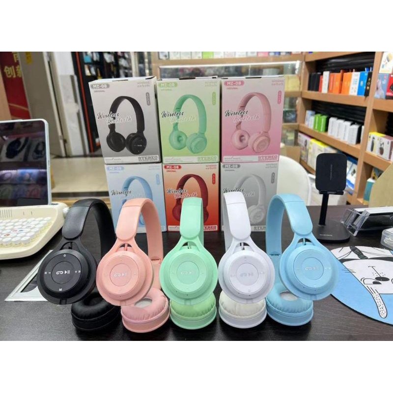 Jual Headphone Bluetooth MZ-08/y08 Macaron (dikirim random) | Shopee ...