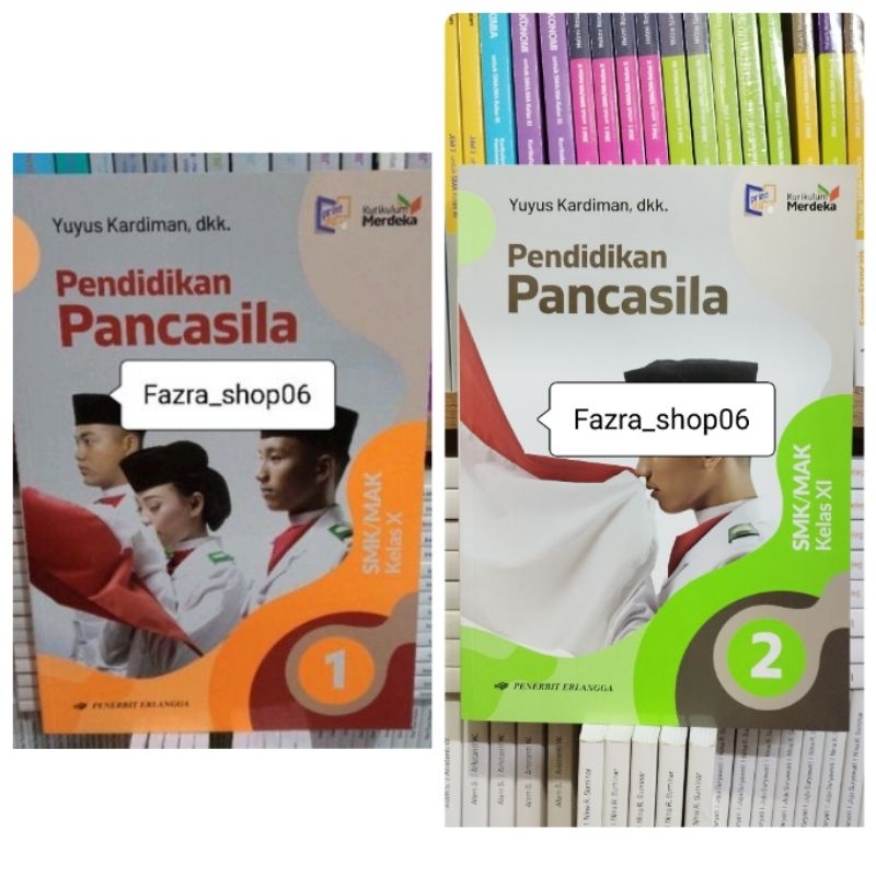 Jual NEW Buku Pendidikan Pancasila PPKN smk mak kelas 1 10 X, 2 11 XI Kurikulum Merdeka Erlangga ...