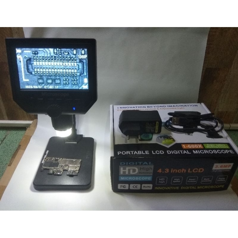 Jual Mikroskop Digital Microscope 3.6MP 600X Zoom dengan Monitor ...