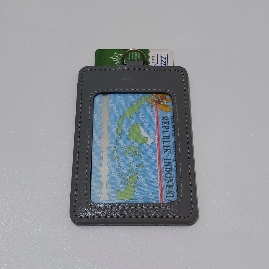 Jual Frame / Casing ID Card / Name Tag holder Kulit Sintetis 2 Sisi ...