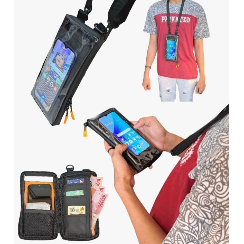 Jual Slingphone - Tas Hp Transparant Tas Dompet Hp Gantung Di Leher ...
