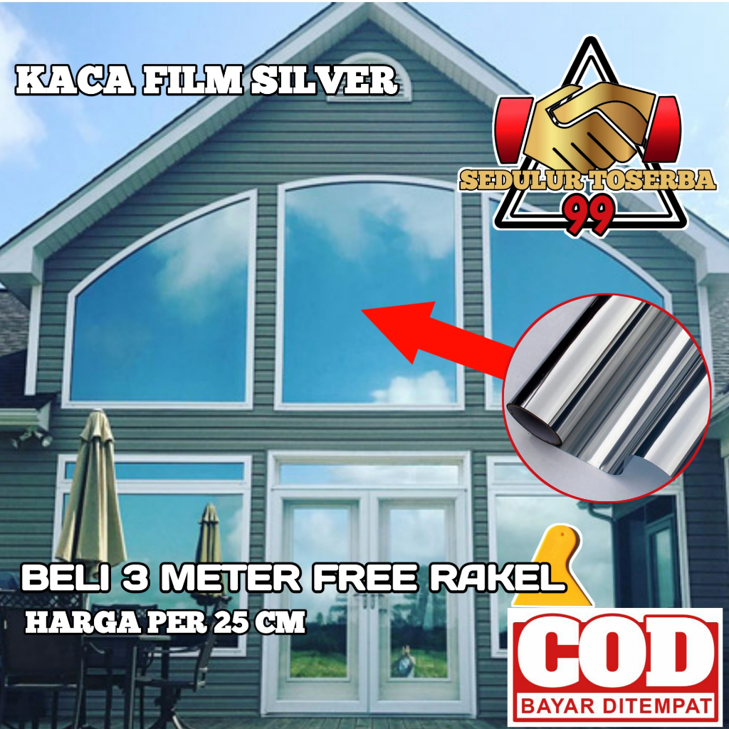 Jual Kaca film one way cermin silver reflektif | Shopee Indonesia
