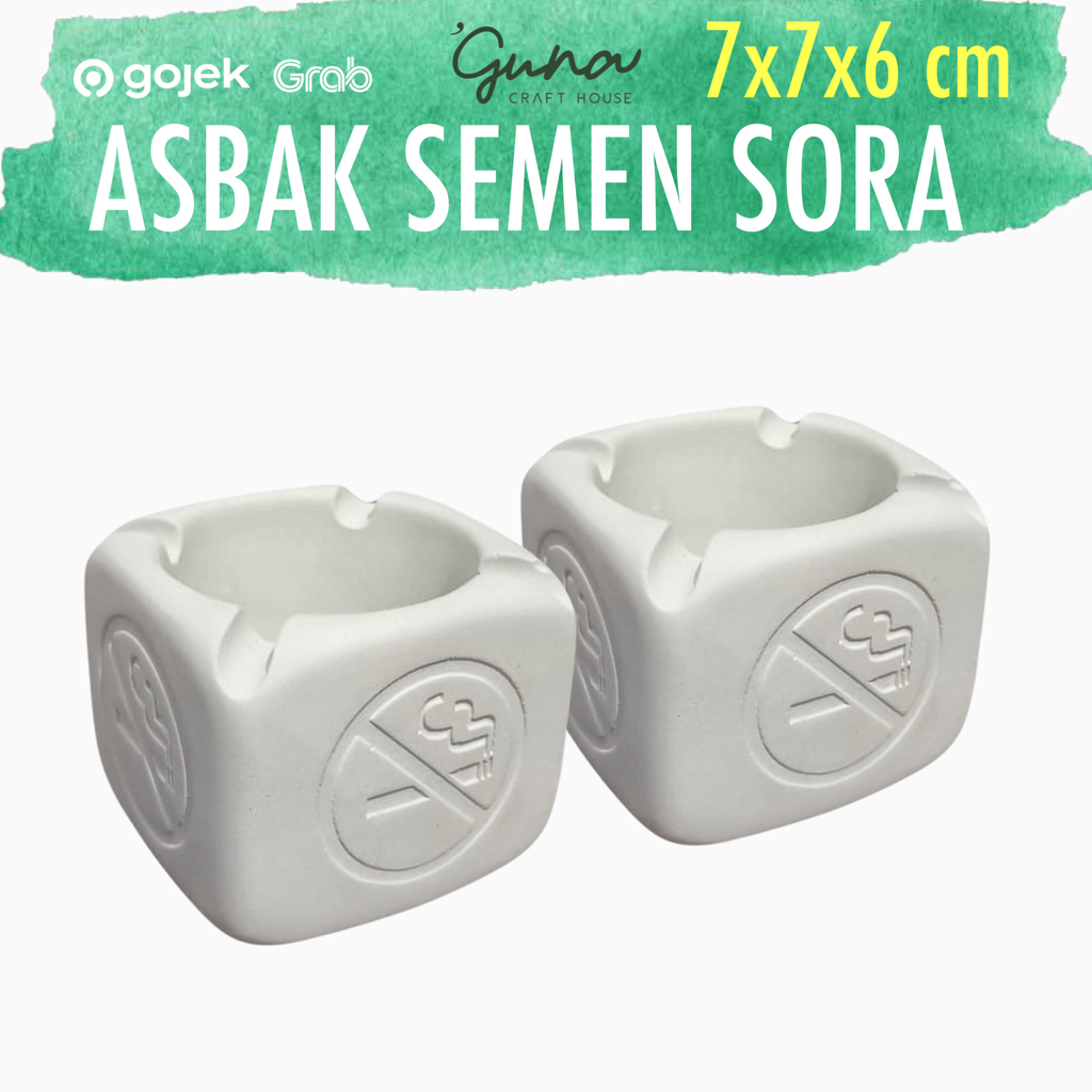 Jual Asbak Semen Sora - Asbak Semen 4 Lubang - Asbak Minimalis ...