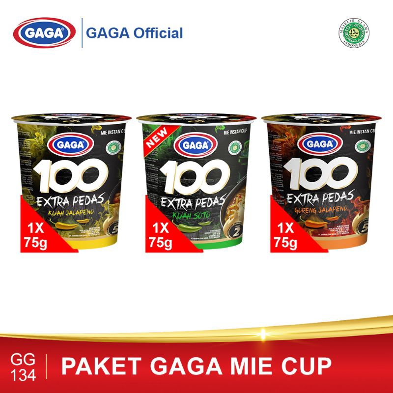 Jual MIE CUP GAGA 100 EXTRA PEDAS ALL VARIANT | Shopee Indonesia