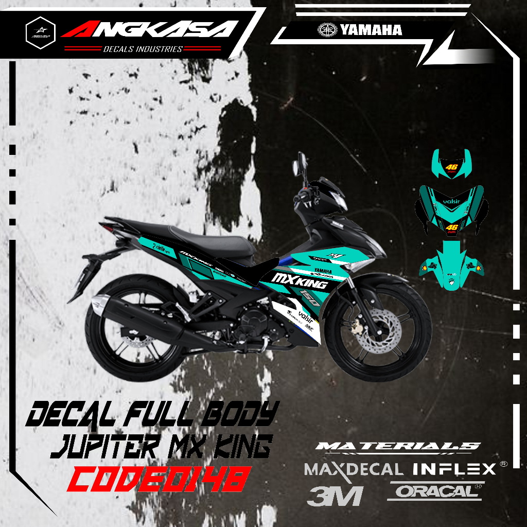 Jual 0148 DECAL STIKIER FULL BODY MOTOR MX KING variasi bebas bisa ubah ...