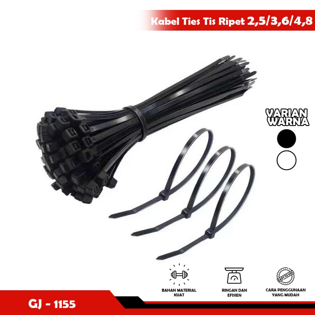 Jual Kabel Ties UK. 2.5 X 100/150/200 CABLE TIES KABEL TIES Insulok ...
