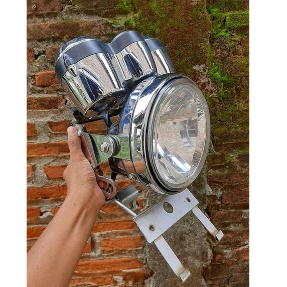 Jual Fullset Headlamp Lampu Depan bulat ninja SS R New Old Victor ...