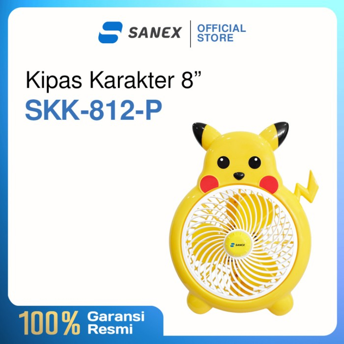 Jual SANEX KIPAS ANGIN KARAKTER PIKACHU 8 INCH / Box Fan 812P PIKACU ...
