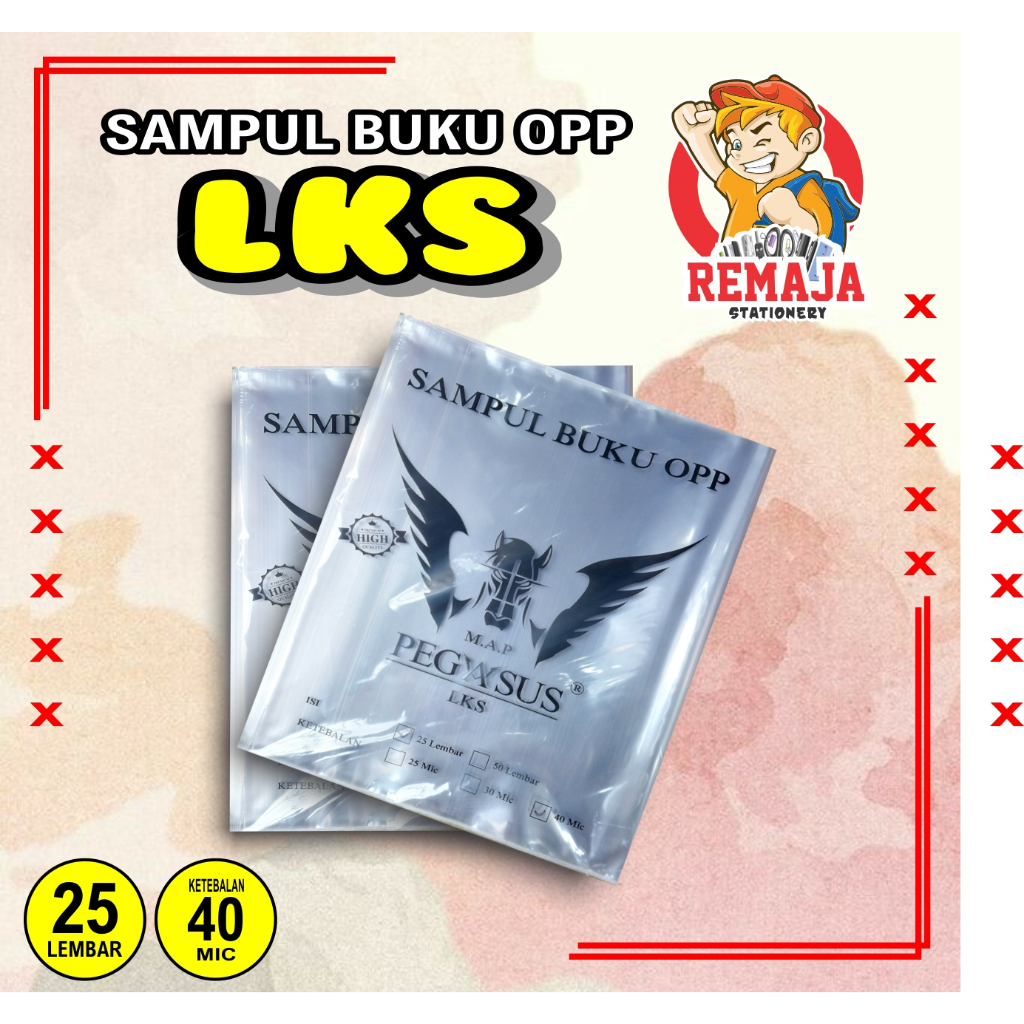 Jual Sampul Plastik Opp Tebal Ukuran Lks Isi 25 Lembar Shopee Indonesia