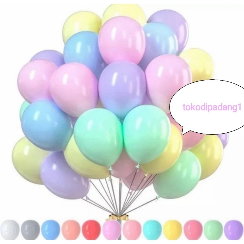 Jual balon pastel macaroni balon pastel 12 inc tebal balon ulang tahun ...