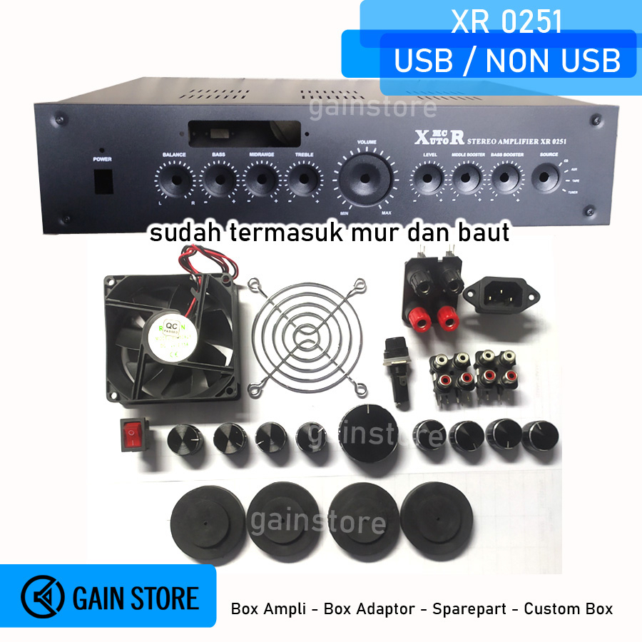 Jual BOX AMPLI AMPLIFIER XUTOR XR 0251 plat besi | Shopee Indonesia