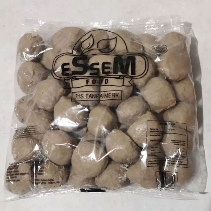 Jual Bakso sapi ESSEM polos 1 pack isi 50 pcs - KIRIM INSTAN | Shopee Indonesia