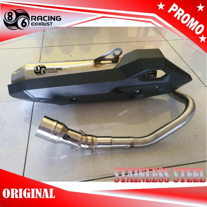 Jual knalpot standar racing original 86 racing exhaust pnp aeroxnew aeroxold xmax adv150 adv160 ...