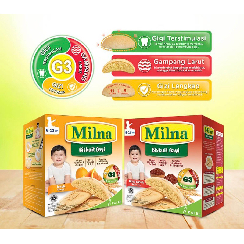 Jual Milna Biskuit Bayi 6+ 130g / Camilan Bayi | Shopee Indonesia