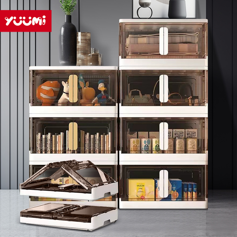 Jual Yuumi transparan dengan roda Storage Box lipat Mainan Baju Anak ...