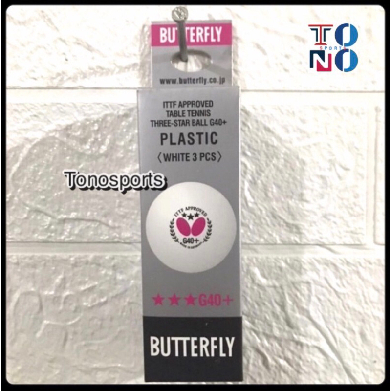 Jual Bola Pimpong Tenis Meja BUTTERFLY Nittaku SHA 40+ Bintang 3 isi 3 | Shopee Indonesia