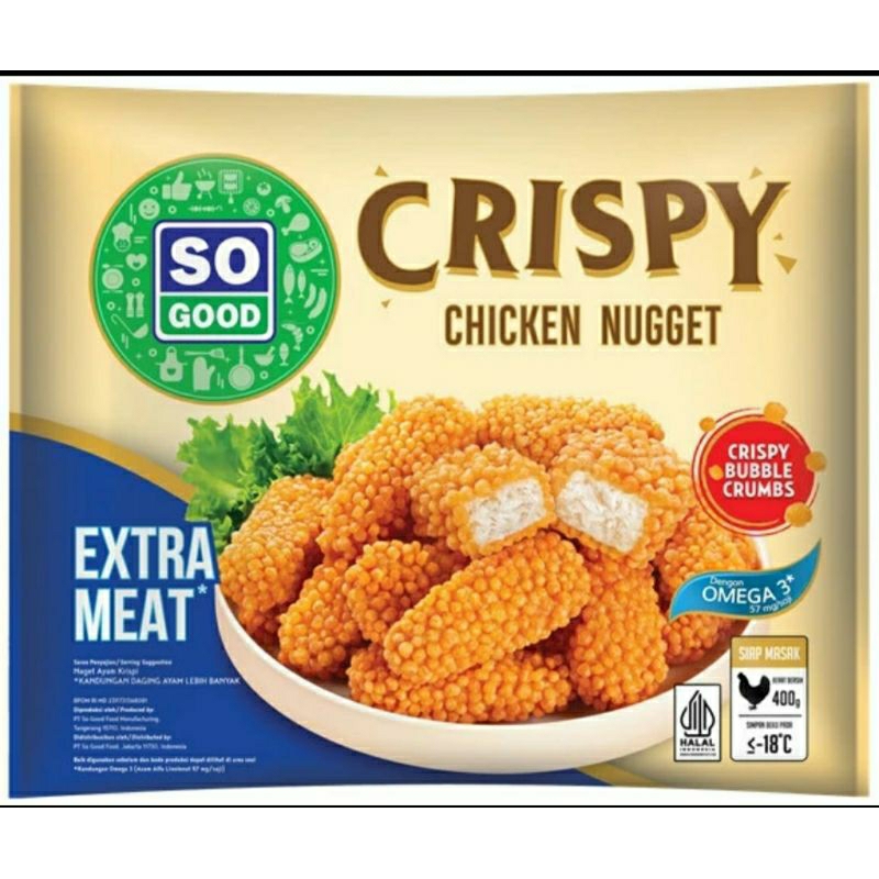 Jual SO GOOD Crispy Chicken Nugget 400gr (Tahan suhu ruangan 3hari ...