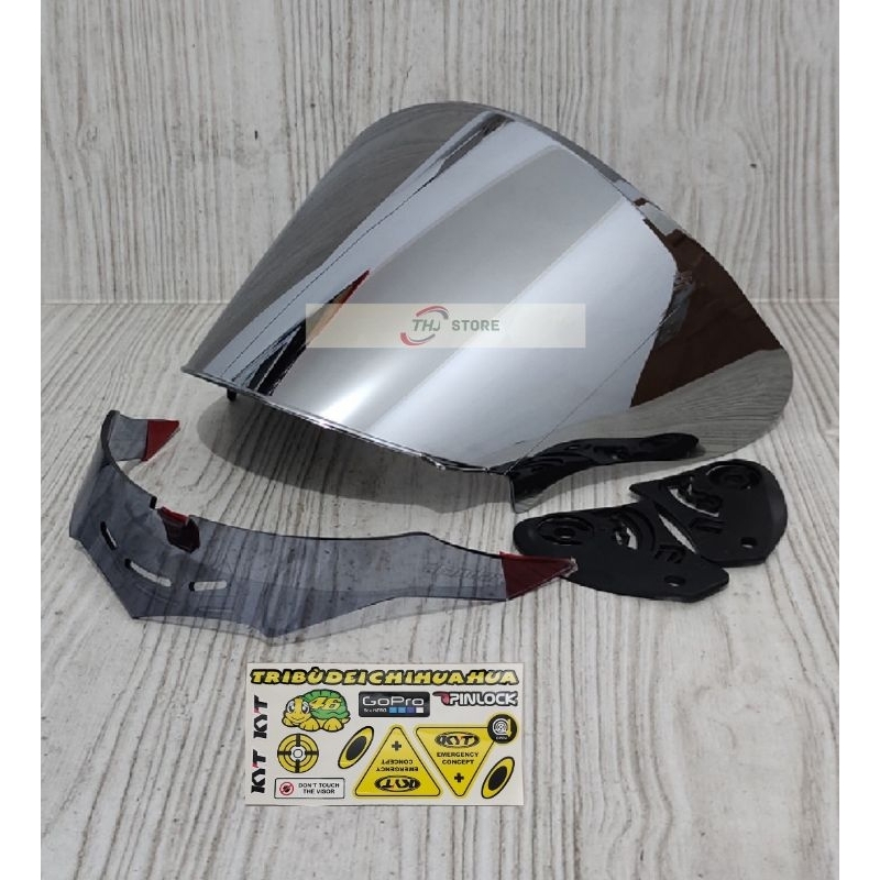 Jual Kaca Helm KYT KYOTO Visor open venom FLAT kyt kyoto (visor+spoiler ...