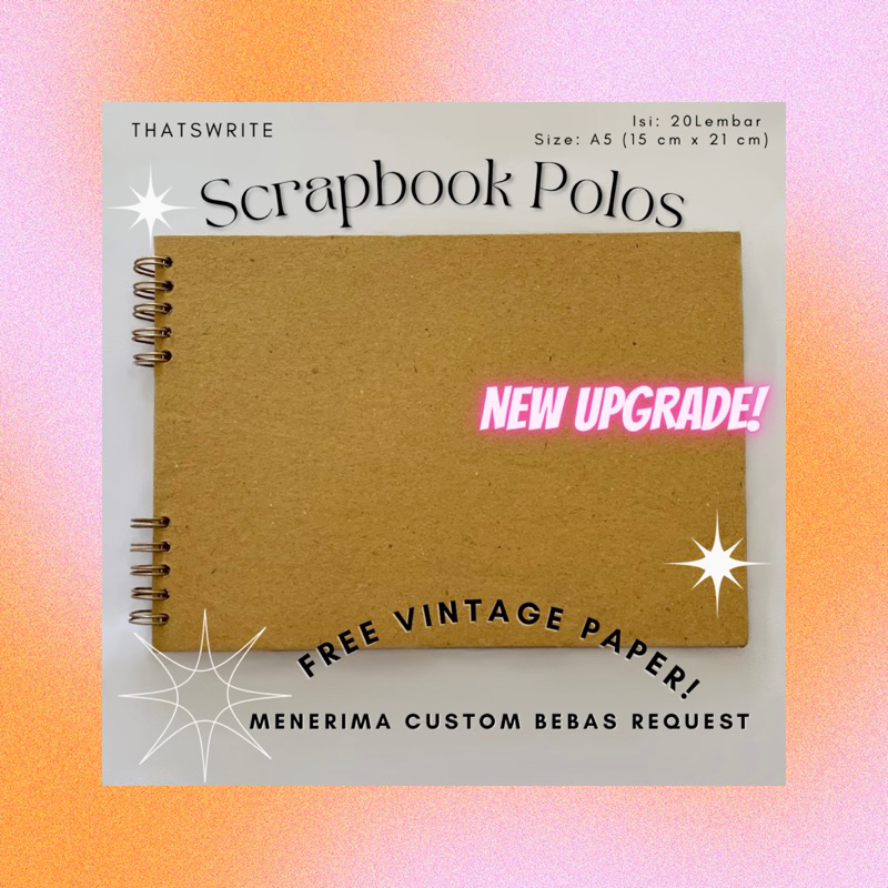 Jual Scrapbook Album Polos (BISA COD) Free Vintage Paper | Shopee Indonesia