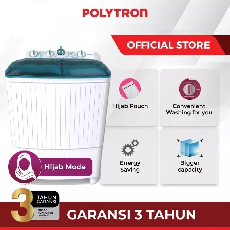 Jual POLYTRON Mesin Cuci Twin Tub Kapasitas 10 Kg PWM-1082B/X | Shopee ...