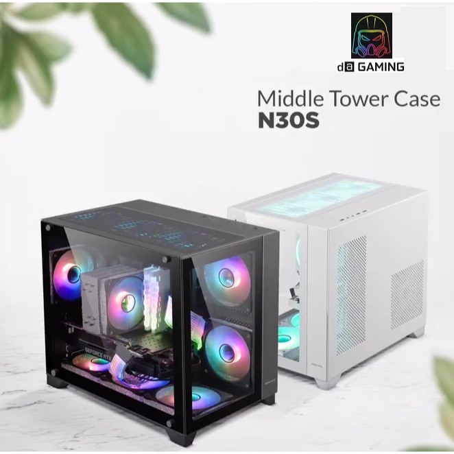Jual DA N30s Digital Alliance Casing PC Gaming Dual Chamber Tempered ...