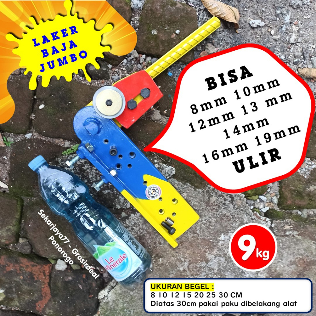 Jual Alat Penekuk Besi Tekuk Besi Bar Bender Pleser Manual 8 10 12 13 ...