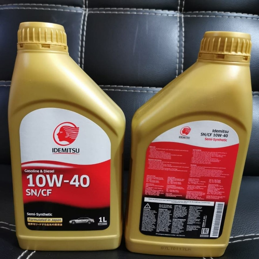 Jual Oli Mesin Mobil Idemitsu 10W-40 SN/CF. Kemasan 1 Liter | Shopee Indonesia