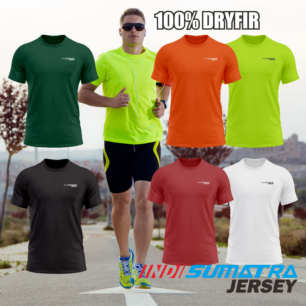Jual JERSEY OLAHRAGA Joging Runing Fitnes Lari Maraton Senam Lengan ...