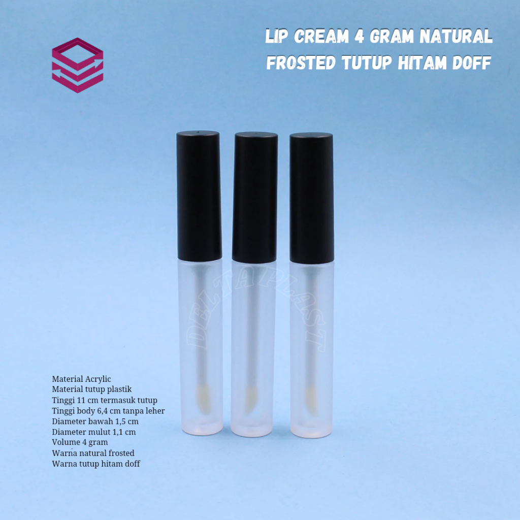 Jual botol lip gloss 4ml cream / botol lip cream 4ml frosted /botol ...