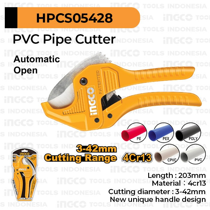 Jual Pipe Cutter 3-42mm INGCO HPCS05428 Pipa Air Tang Pemotong Paralon PVC | Shopee Indonesia