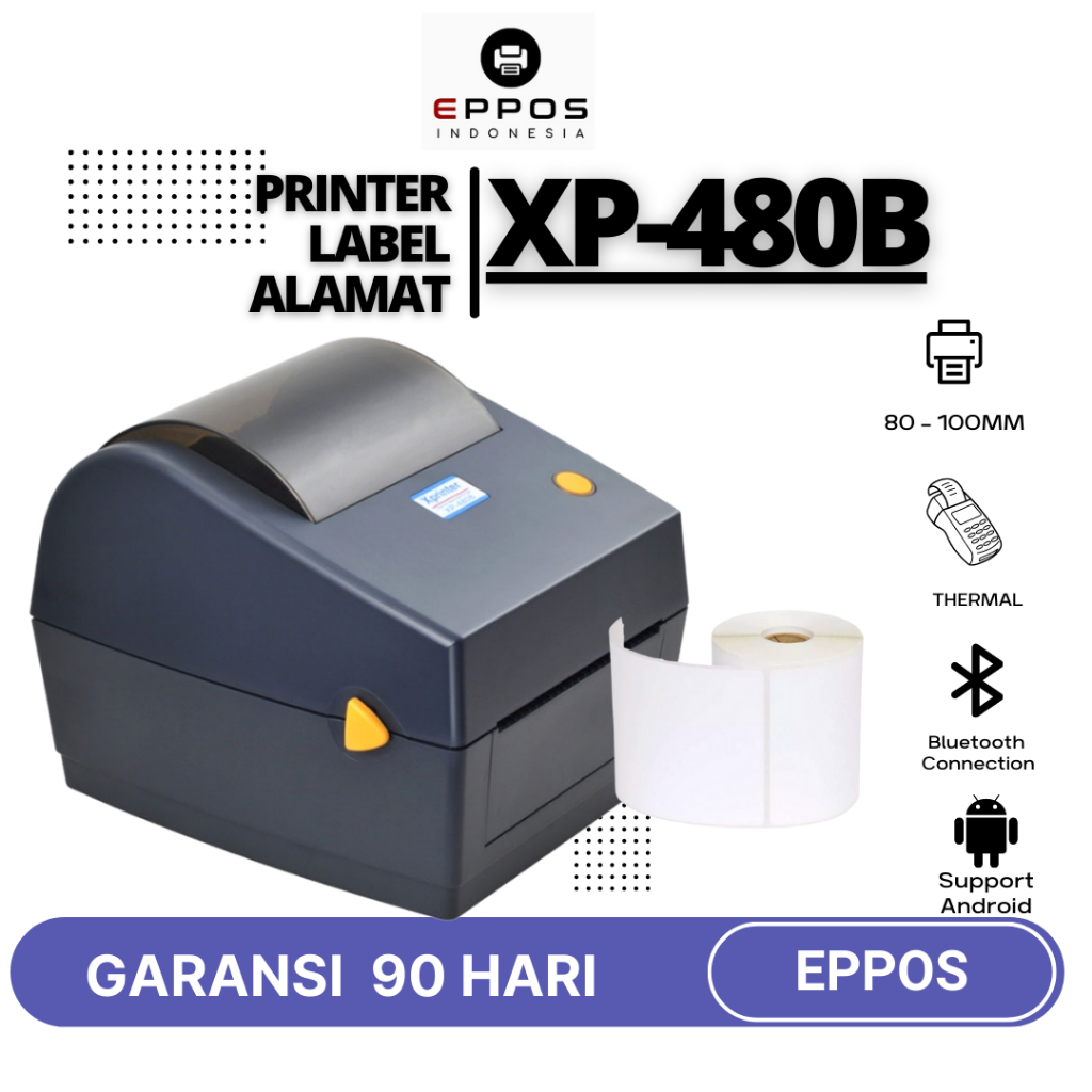 Jual Printer Cetak Alamat SHOPEE XPRINTER XP-480B BONUS KERTAS STIKER ...