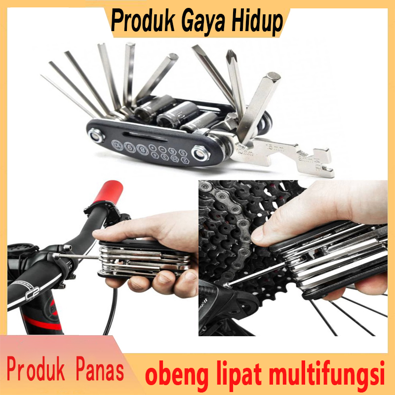 Jual Bike Toolkit Kunci Sepeda Set 16 in 1 Obeng Kunci L Tool Kit ...