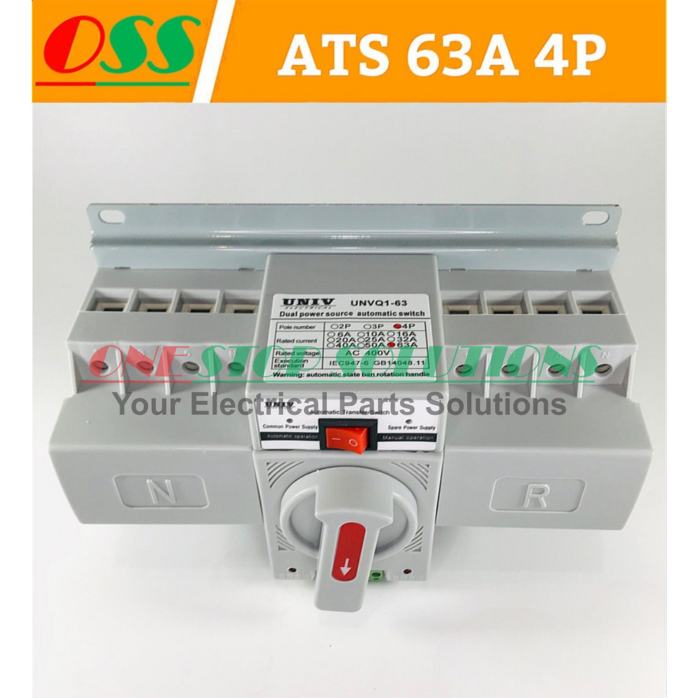 Jual ATS AUTO TRANSFER SWITCH ATS 63A 4P 4 POLE UNTUK OTOMATIS GENSET inovvt90 Kualitas Baik ...
