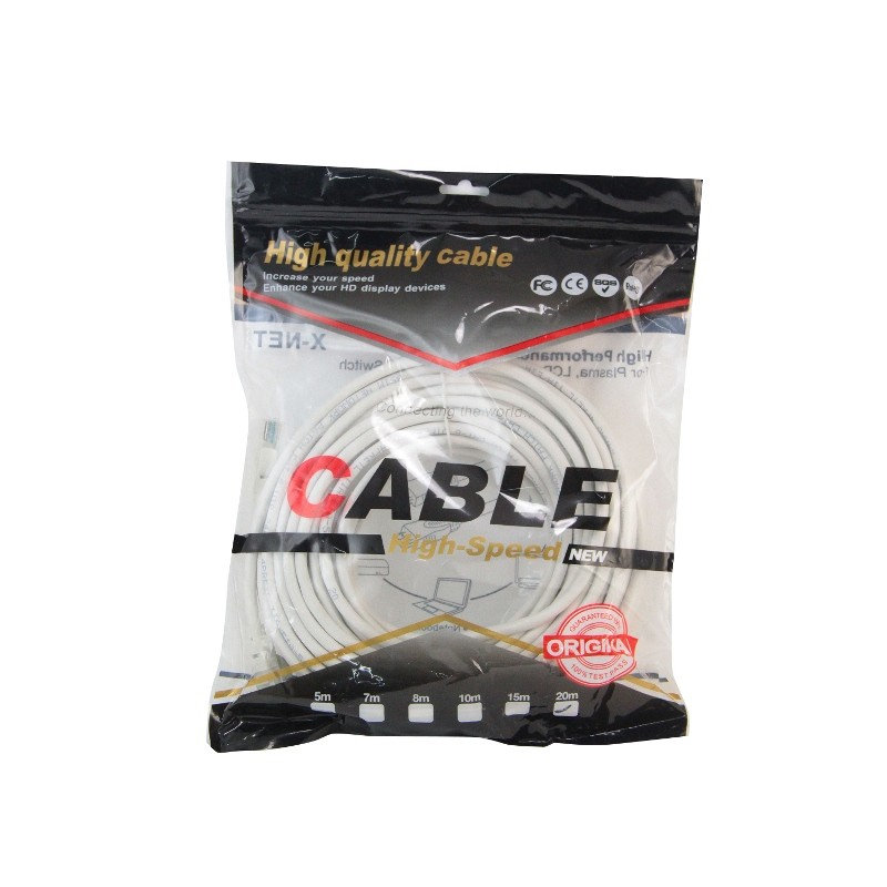 Jual Kabel LAN RJ45 Cat 6 GigaSpeed 20m | Shopee Indonesia
