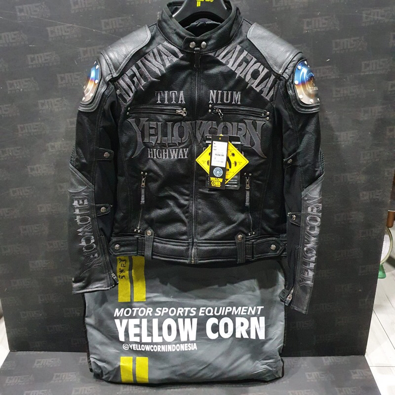 Jual Jacket Motor Yellow Corn YB 3109 Black Gunmetal Jaket Riding ...