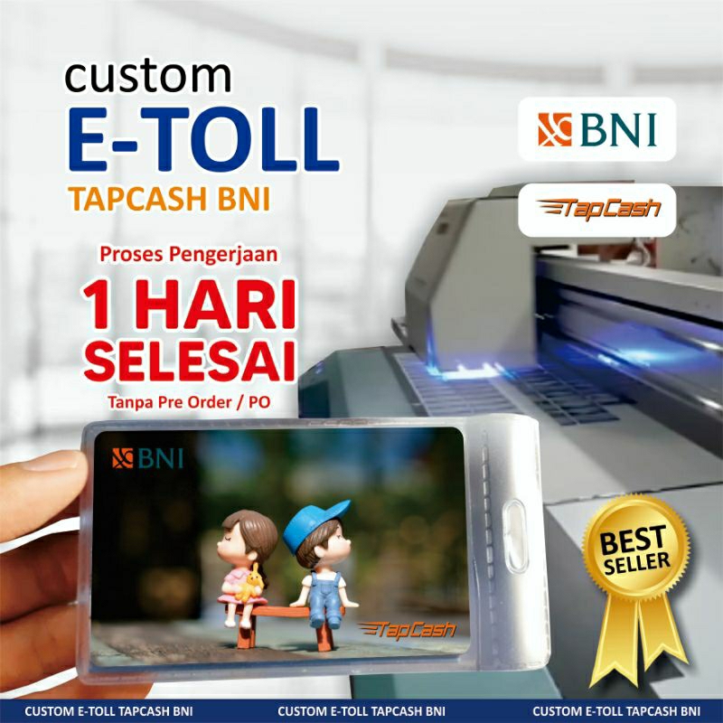 Jual Emoney BNI Tapcash custom card - design suka-suka - kartu tol ...