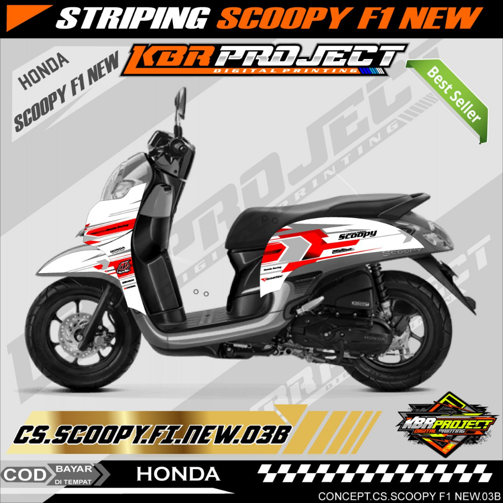 Jual SCOOPY FI NEW 2016 2020 STIKER STRIPING PREMIUM MOTOR KEREN LIS ...