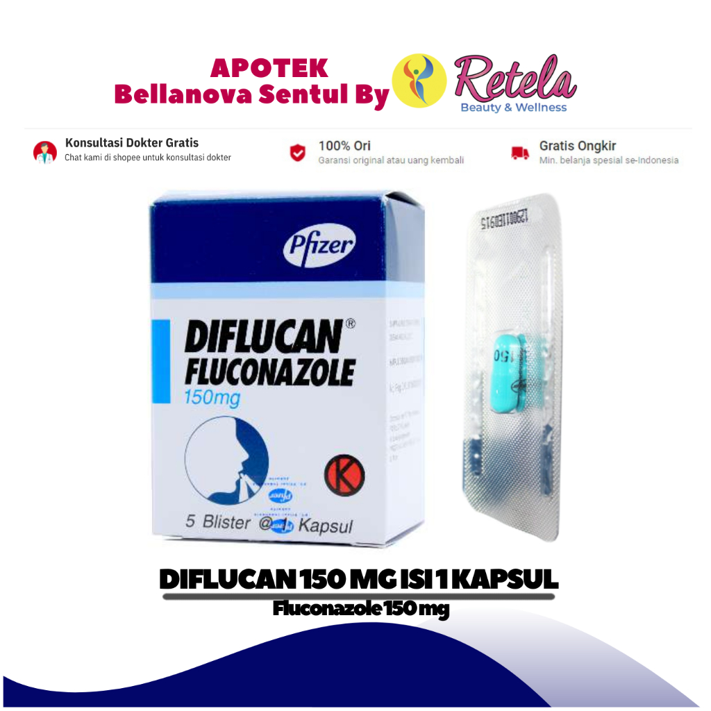 Jual DIFLUCAN 150 MG 1 TABLET | Shopee Indonesia