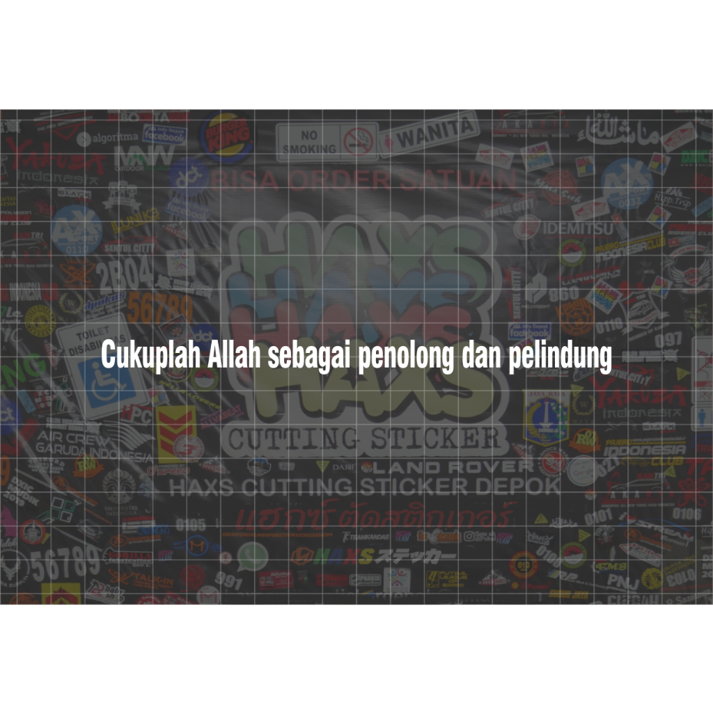 Jual Cutting Sticker Allah Sebagai Penolong Ukuran 15 cm untuk visor ...