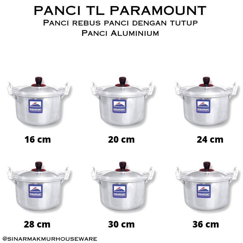 Jual Panci TL Paramount Panci Rebus Aluminium Panci Tutup Luar ...