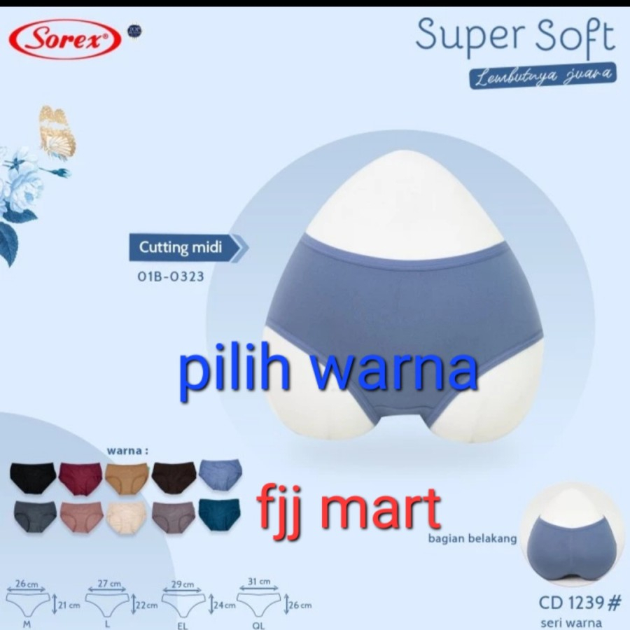 Jual Cd celana dalam wanita sorex 1239 MIDI supersoft | Shopee Indonesia