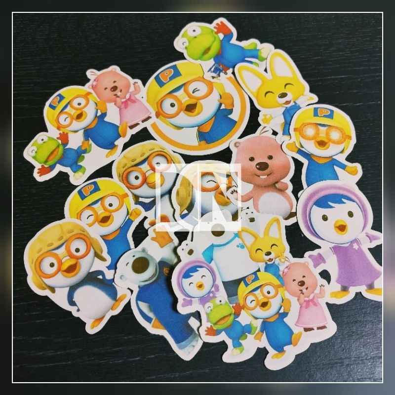 Jual isi 13 pcs stiker pororo sticker glossy karakter kartun pororo ...