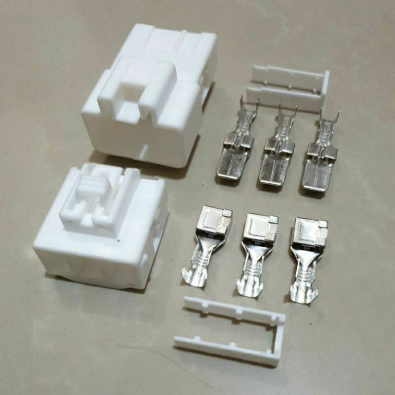 Jual soket spul acg male + female 3 pin yamaha nmax aerox lexi freego ...