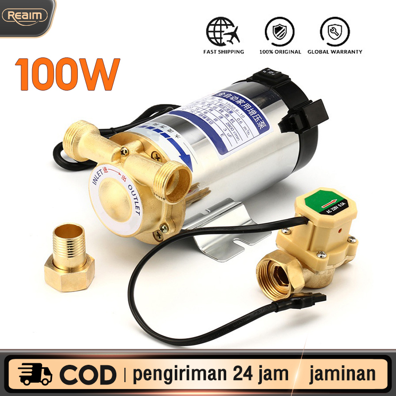 Jual REAIM Pompa Pendorong 100W Aliran 8-16/mnt Tekanan Air Booster ...