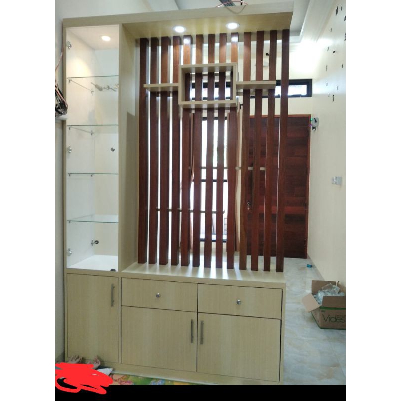 Jual partisi rumah multipleks hpl kombinasi kayu ukuran 150x40x240 ...