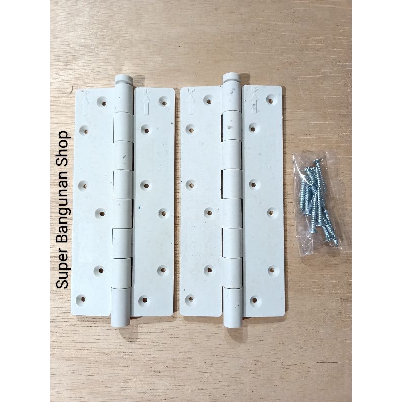 Jual Engsel pintu kamar mandi PVC Putih 6" / Engsel PVC 6inch PUTIH ...