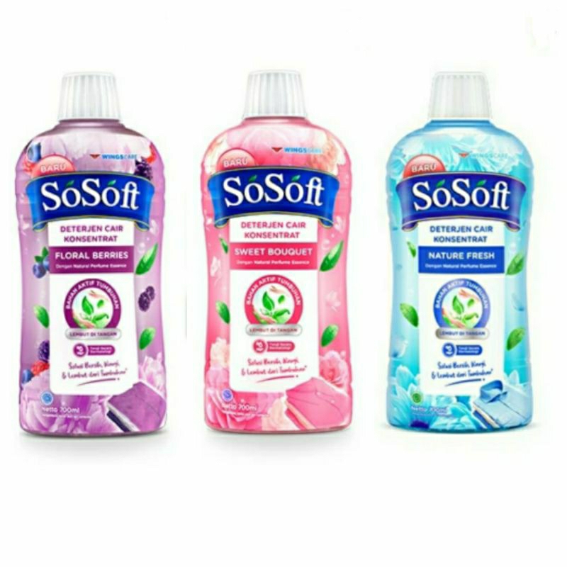 Jual So Soft Deterjen Cair Botol 700ml | Shopee Indonesia