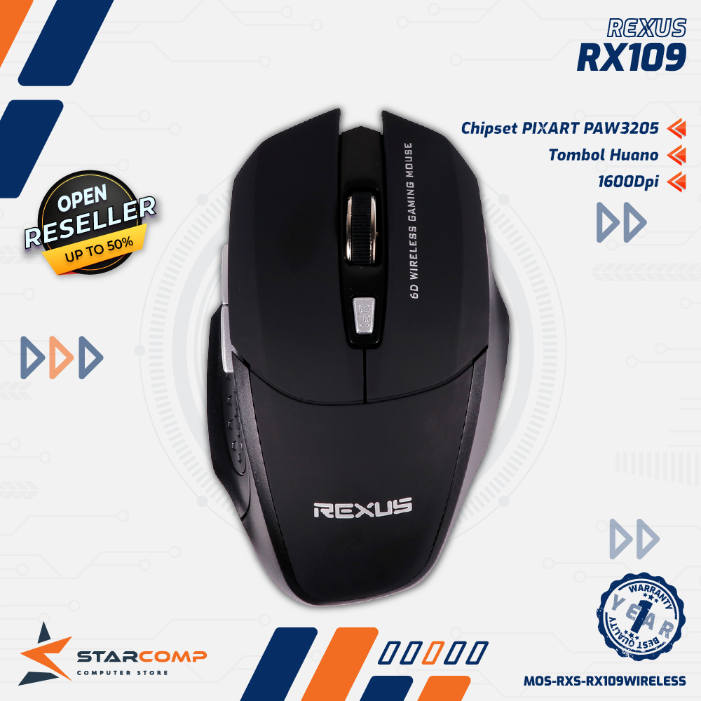 Jual Rexus Mouse Wireless Gaming Xierra RX-109 Gaming Mouse / RX 109 ...