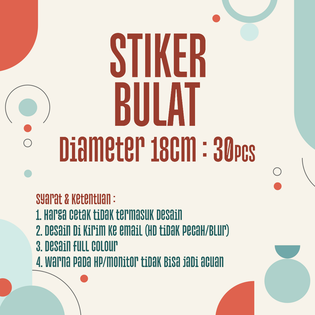 Jual Cetak Stiker Custom Bentuk BULAT | Bikin Stiker berbagai Ukuran ...